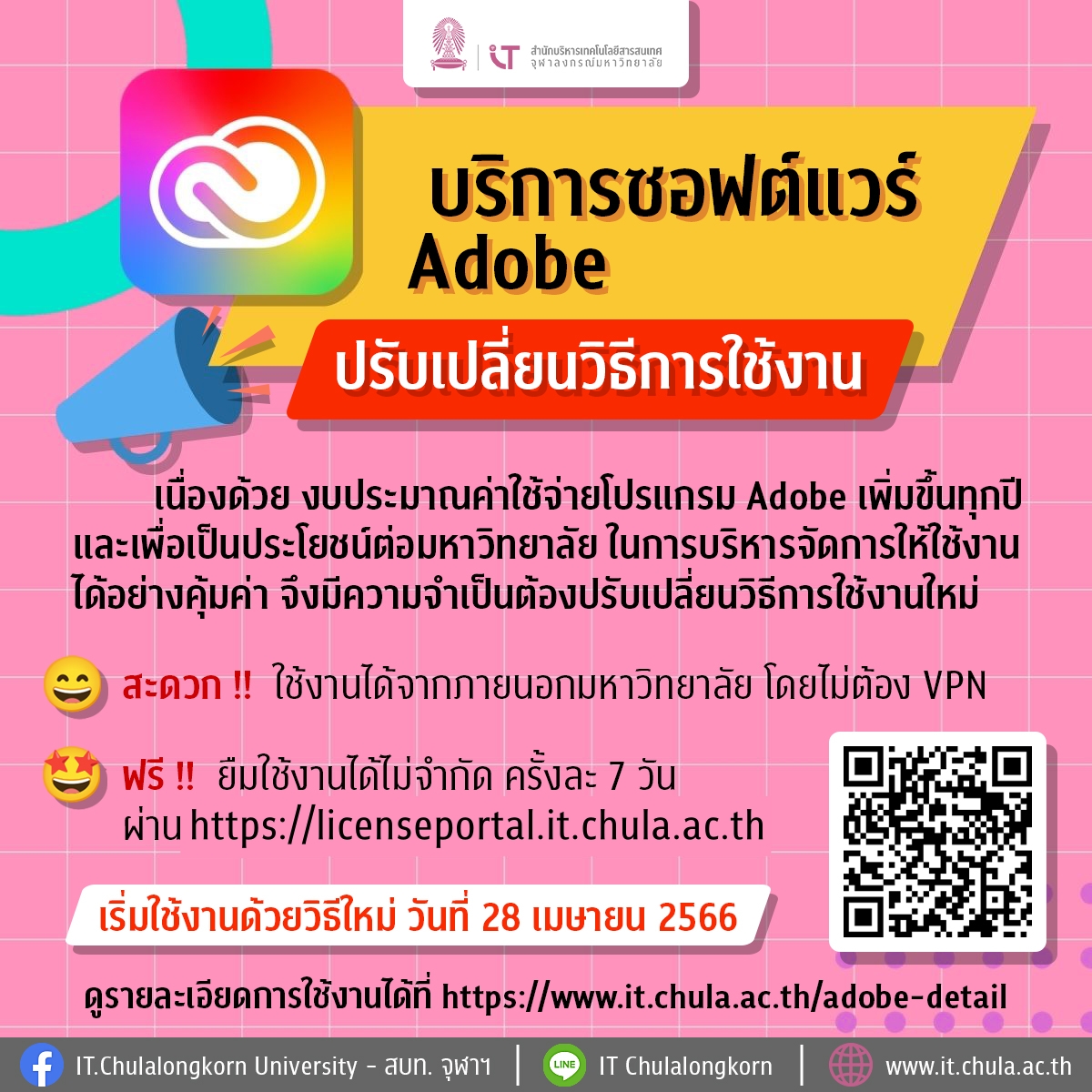 ปรับเปลี่ยนวิธีการใช้งาน Adobe - IT Chulalongkorn University